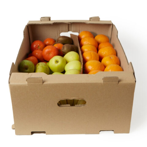 Comprar caja de frutas con Manzanas, Mandarinas y Plátanos • Frutas Sousa